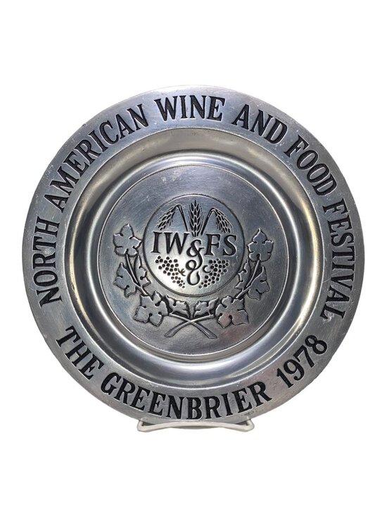 Wilton | Accents | Iwfs Wilton Pewter Plate North American Wine Food ...